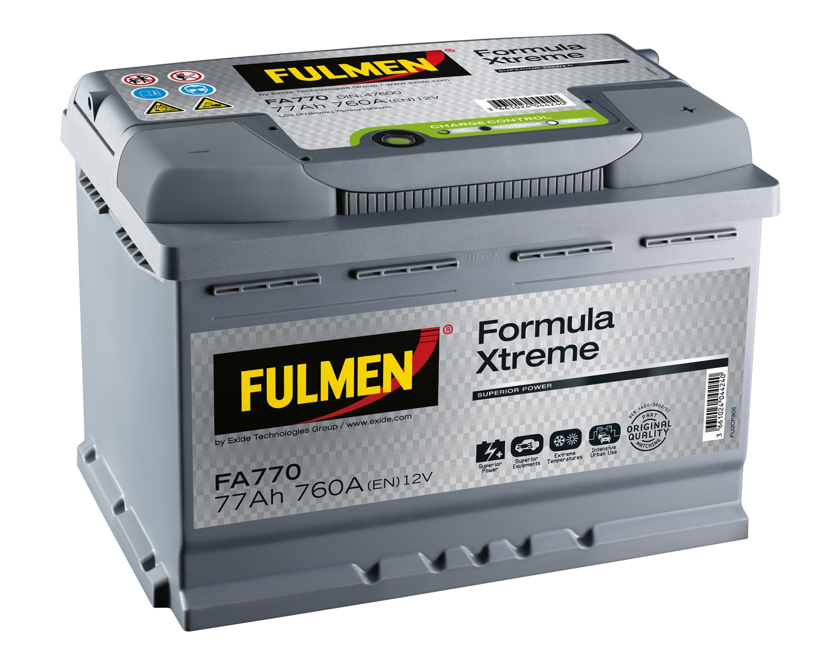 batterie voiture 77ah 760a